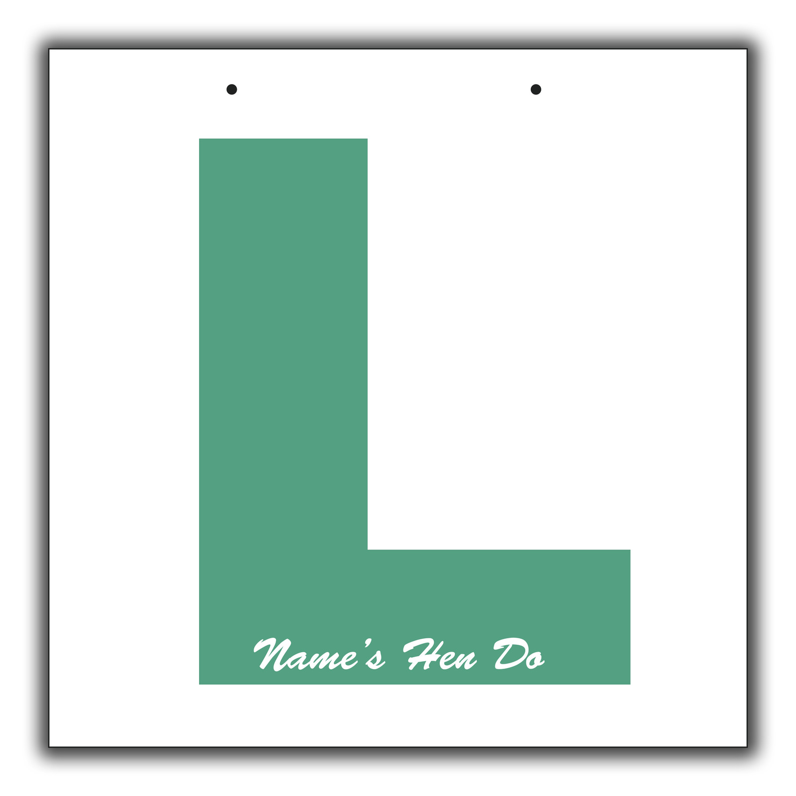 Personalised Learner L Plate for Hen Party Brides in red,pink,purple ...