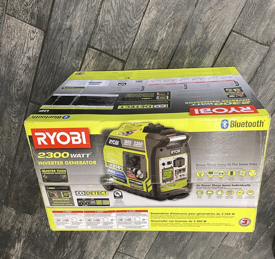NEW Ryobi 2300 Watt Digital Inverter Generator Portable SUPER QUIET ...