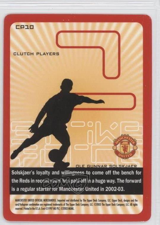 2003 Manchester United Strike Force Clutch Players Ole Gunnar Solskjaer ...