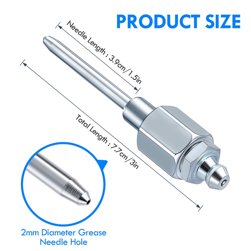 Removable Needle Greaser Injector For Grease Gun Needle Tip with 1/8 ...