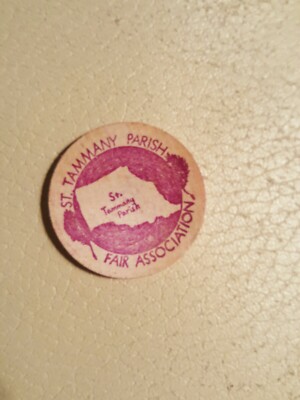 st Tammany fairgrounds fair 1981 Mardi Gras wood Doubloon new orleans ...