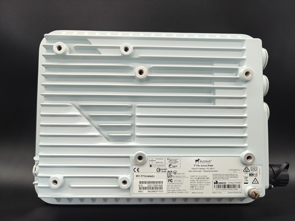 Ruckus T710s ZoneFlex Dual-Band Outdoor Wireless Access Point 901-T710 ...