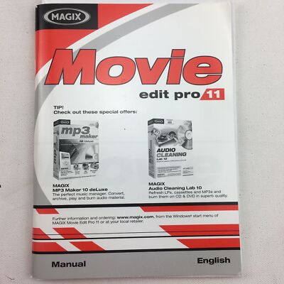 Magix Movie Edit Pro 11 English Manual User Guide Book Windows How To ...