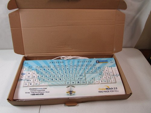 RARE NOS Aqua (Royal Caribbean International) Keyboard USB Computer PC ...
