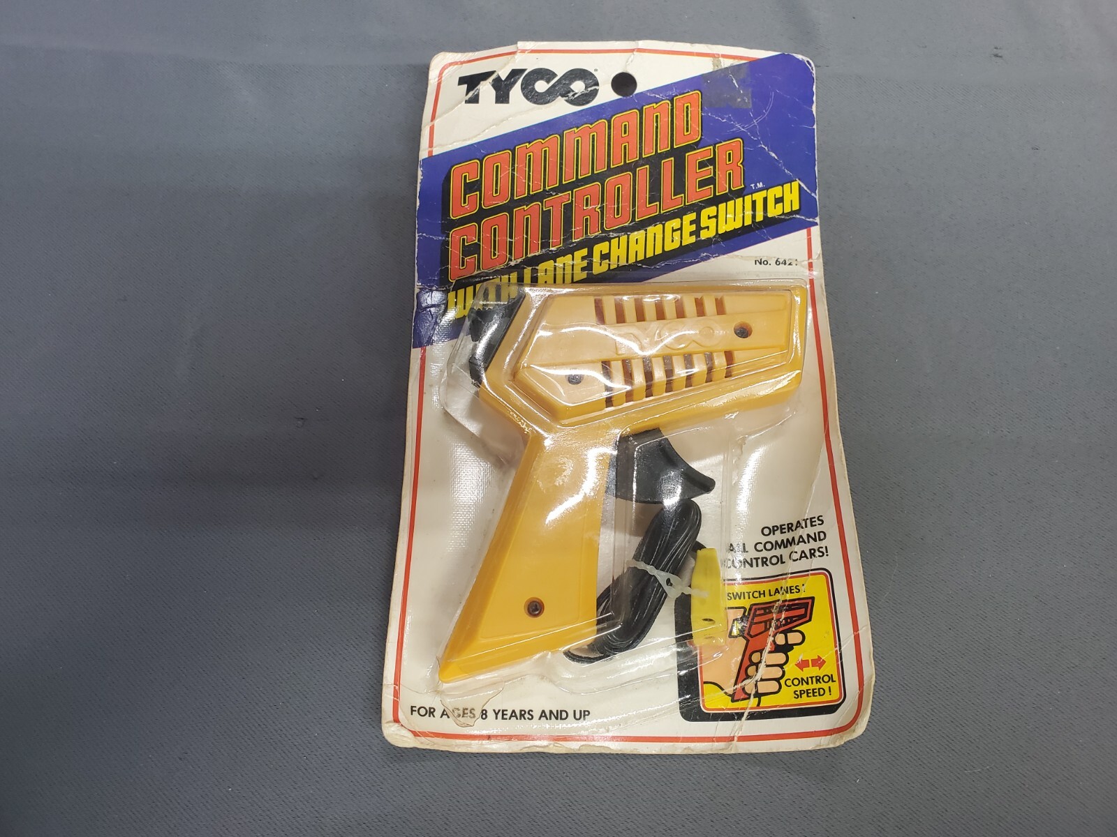 NEW VINTAGE TYCO TCR COMMAND CONTROLLER WITH LANE CHANGE SWITCH YELLOW ...