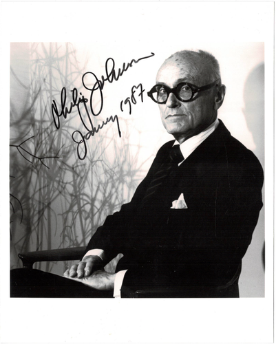 Philip Johnson Architect signed autographed 8x10 photo AMCo COA 19762 ...