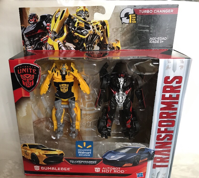 Transformers One-Step Turbo Changer BUMBLEBEE & HOT ROD Autobots Unite ...