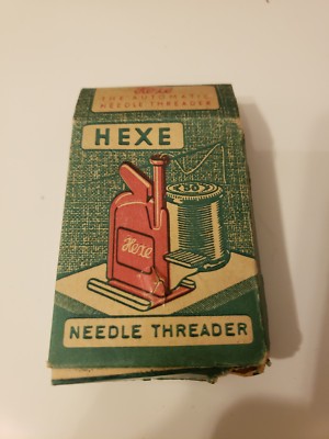 VINTAGE HEXE NEEDLE THREADER IN ORIGINAL BOX W/ INSTRUCTIONS | eBay