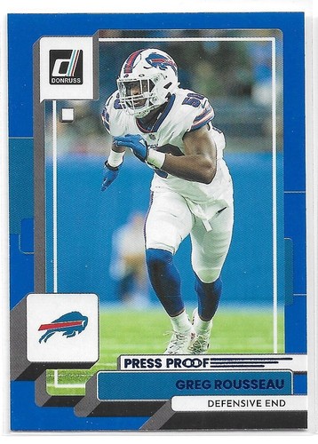 2022 Donruss Press Proof Blue #118 Greg Rousseau | eBay