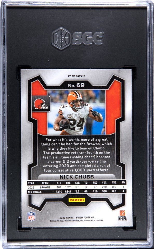 2023 Panini Prizm #69 Nick Chubb 🏁Black & White Checker🏁 Prizm | eBay