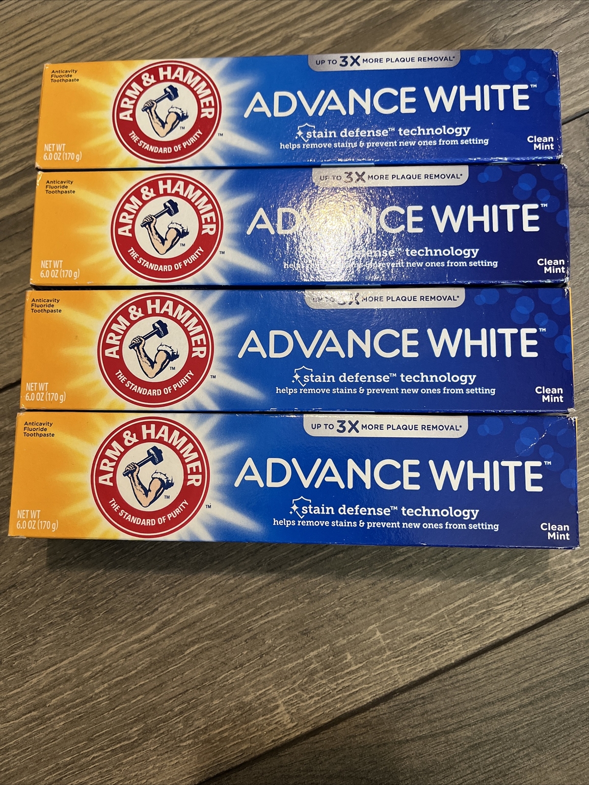4x Arm & Hammer Advance White Toothpaste, Clean Mint Flavor 6.0oz Each ...