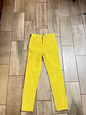 BDG Urban Outfitters Mom High-Rise Yellow Corduroy Pants Size 24 EC | eBay