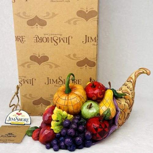 Jim Shore Horn Of Plenty Harvest Cornucopia 2007 Figurine 4008903 Box ...