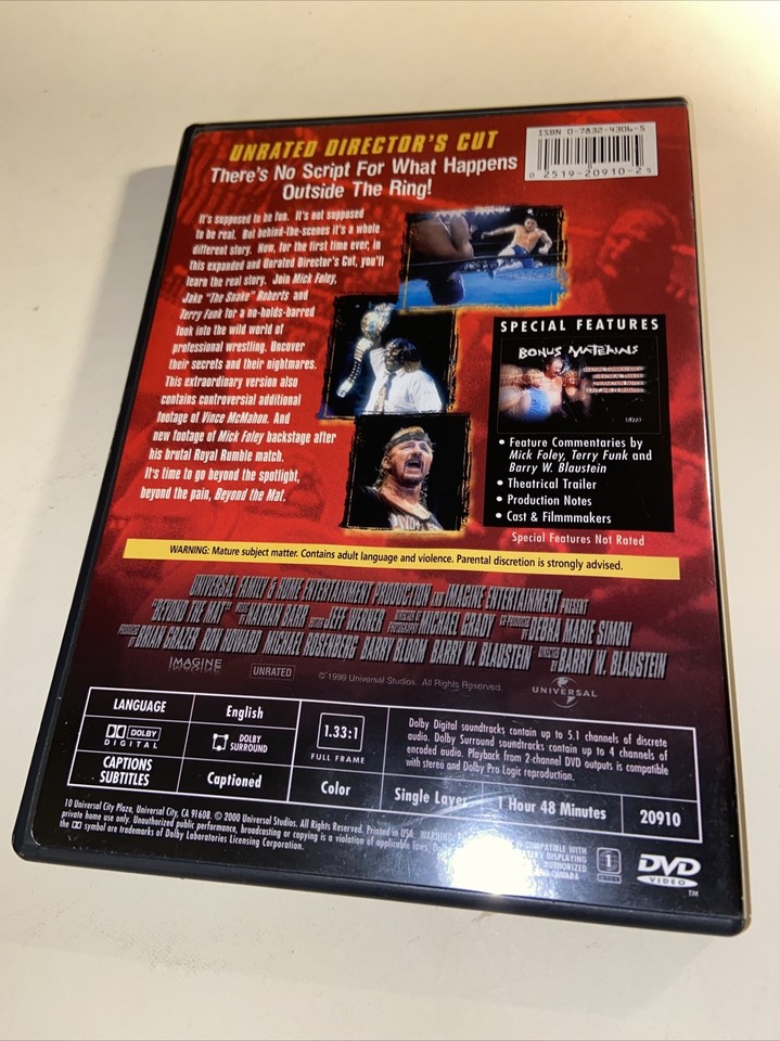 Beyond the Mat (DVD, 2000, Unrated Version) 25192091025| eBay