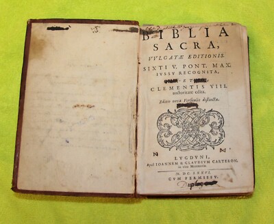 1676 Antique Catholic Holy Bible Latin Vulgate **347 years old!!** | eBay