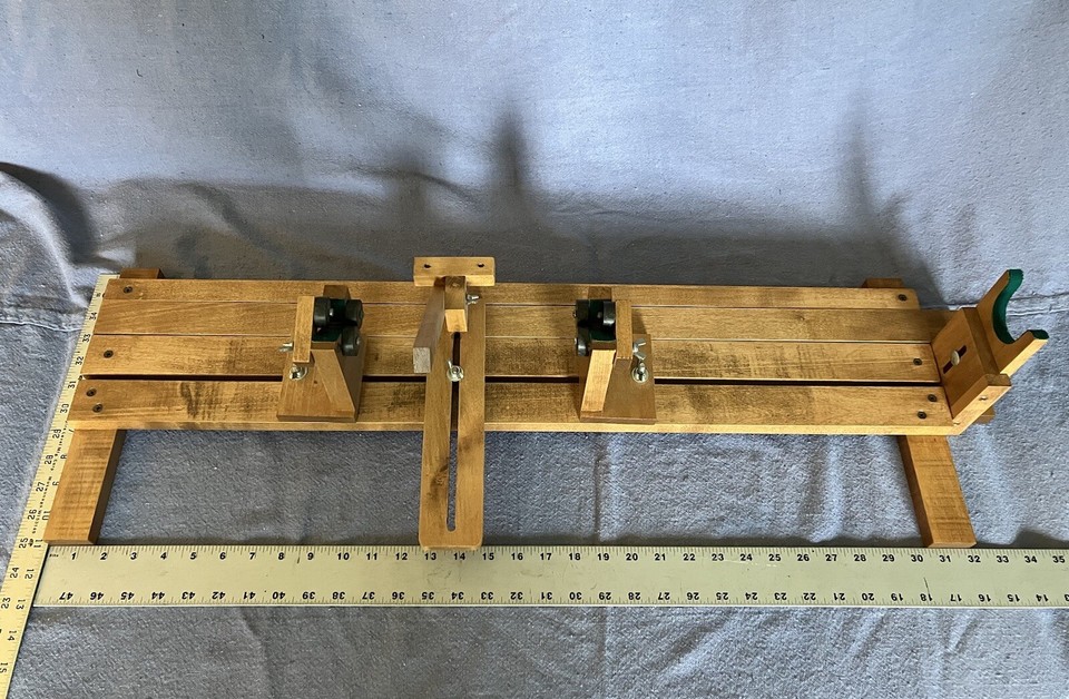 Vintage Fishing Rod Hand Wrapper - Wooden - Adjustable - Very Good ...