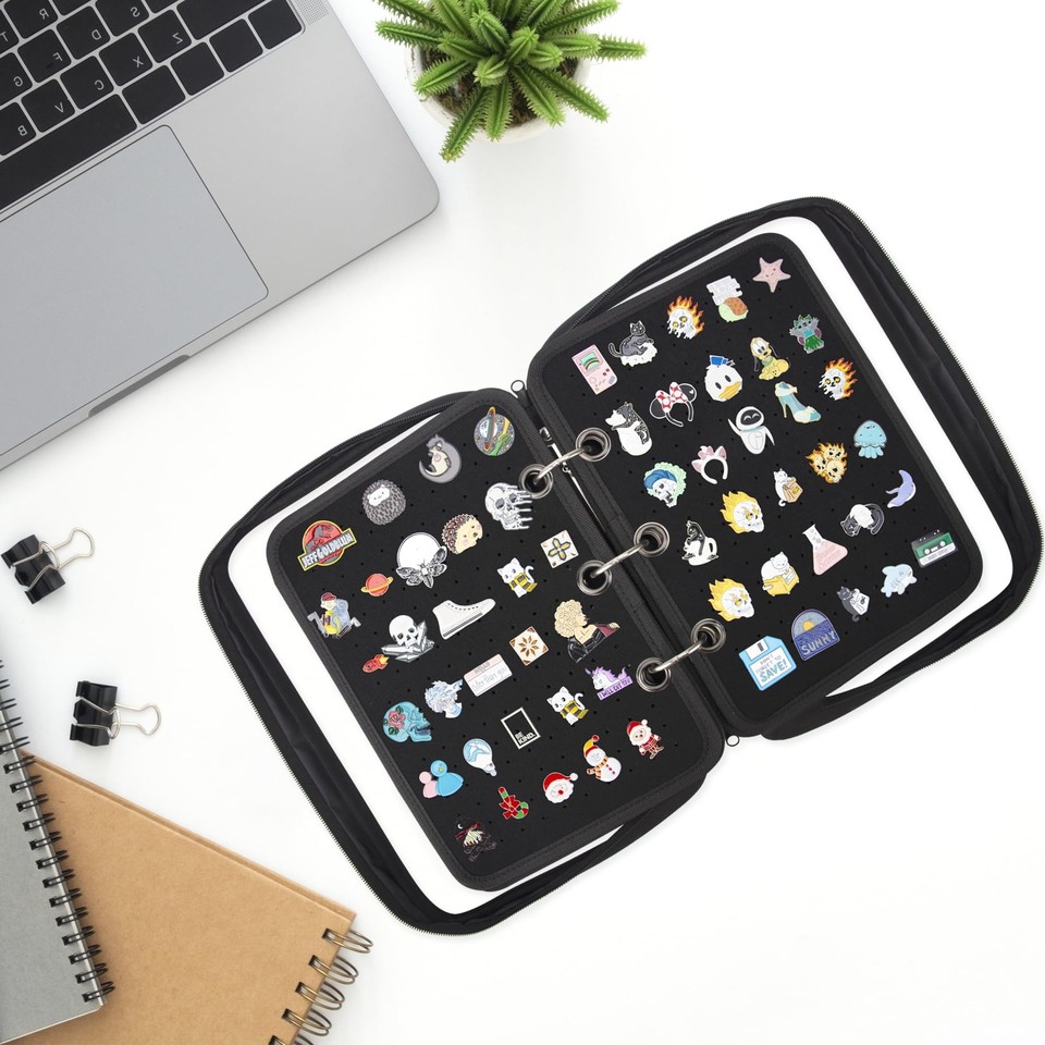 Enamel Pin Display Pages Pin Carrying Case Pins Collection Storage ...