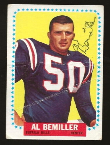 1964 Topps Al Bemiller Autographed Rookie Card RC #25 Buffalo Bills | eBay