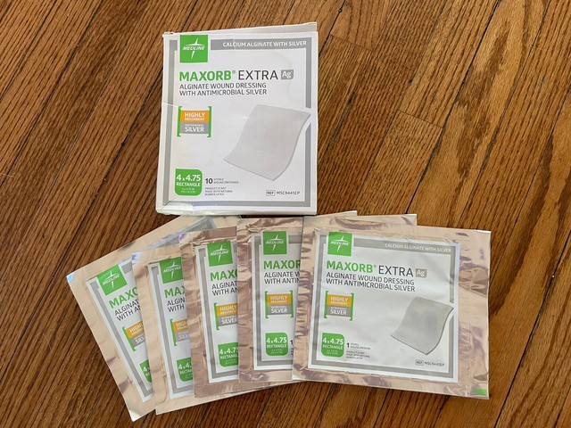 Medline MSC9445EP Maxorb Extra AG Silver Antimicrobial Wound Dressing ...