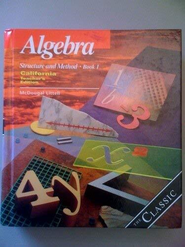Algebra Structure And Method Book 1 (CA) (TE) | eBay
