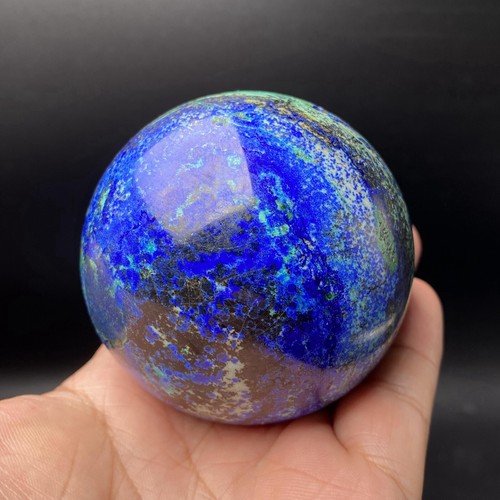 2.7“ Excellent Natural Blue Azurite Green Turquoise Sphere Ball Reiki ...