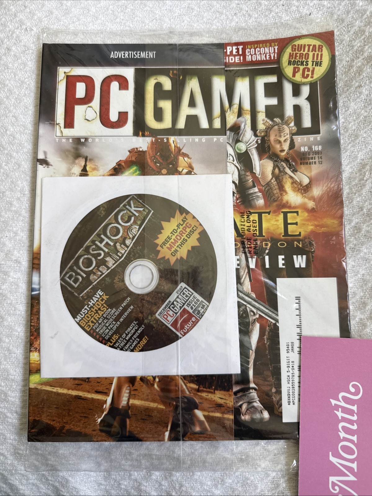 Pc Gamer Magazine With Bioshock DVD New In Package #168 Dec 2007