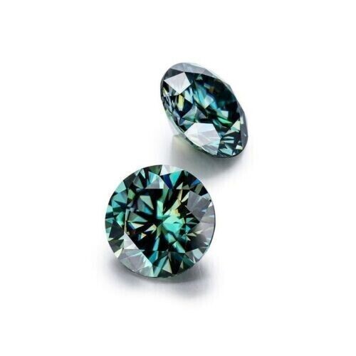 Royal Blue Diamond 4.34Ct Natural Round Cut 2 pcs Certified D Color ...