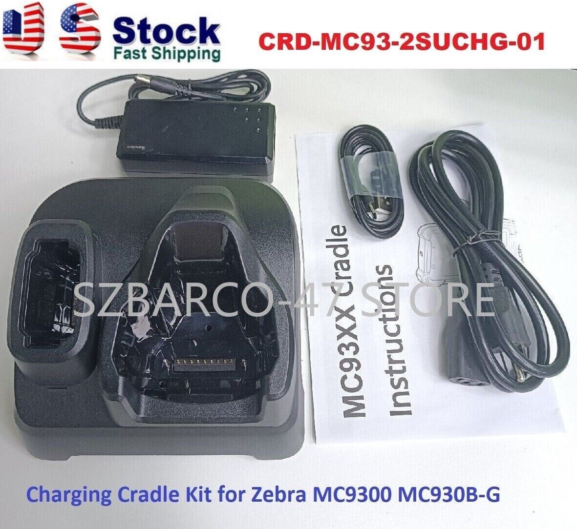 US Charging Cradle Set for Zebra Symbol MC93 MC9300 MC930B-G CRD-MC93 ...