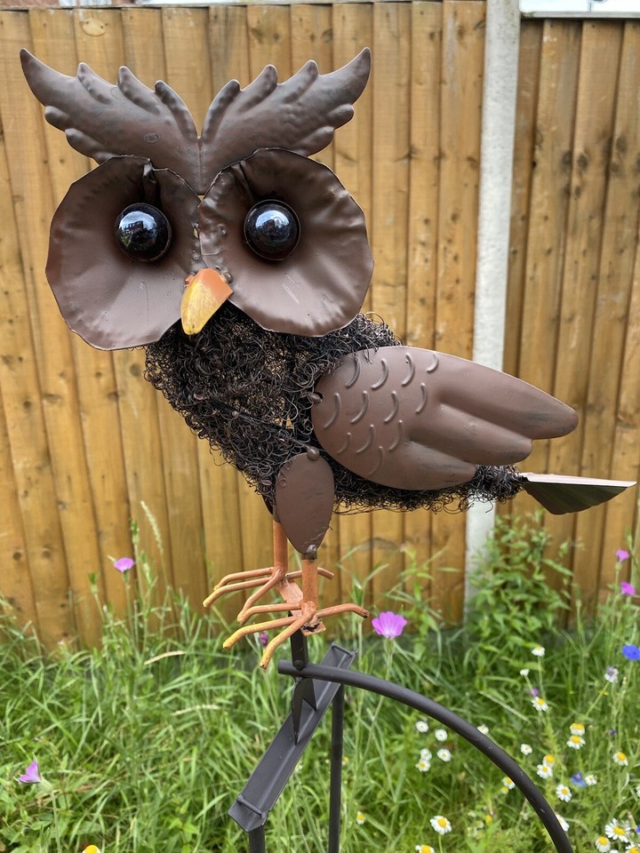 Garden Spinner Owl Garden Wind Spinner Ornament Decoration 60” | eBay UK