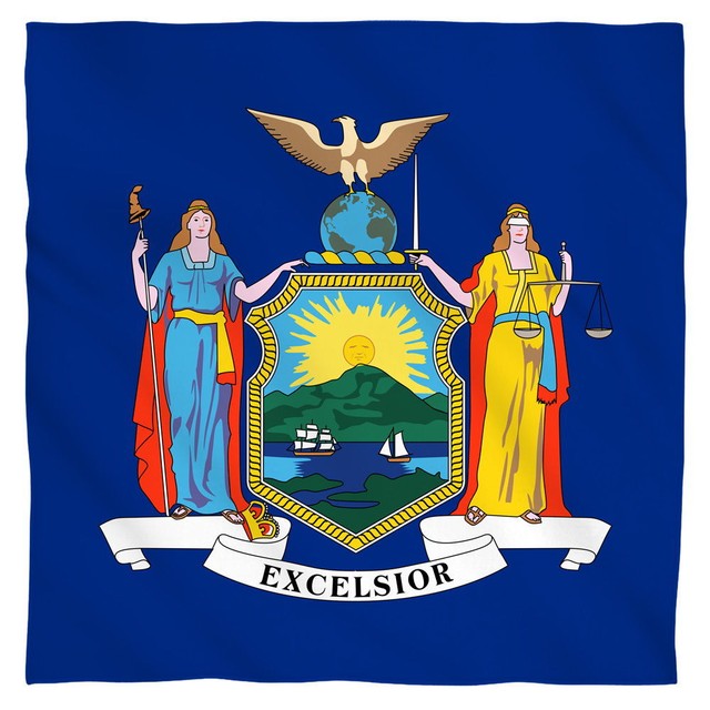 Bandana - The State Of New York Excelsior Flag (22x22 inch) (mask) | eBay