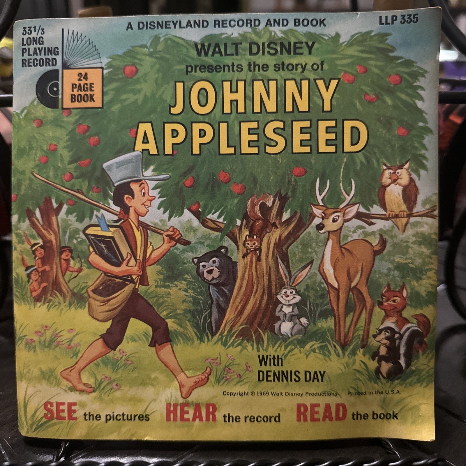 Walt Disney Record and Book Johnny Appleseed 1969 | eBay