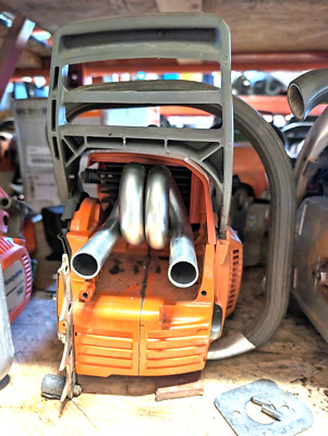 Husqvarna 372xp ram horn extreme dual port muffler mod pipe 365 372 XP ...