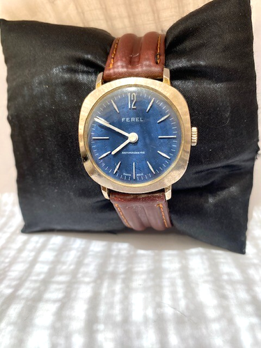 Ferel Mens Swiss Made Vintage Mechanical Leather Strap Watch 1970s | eBay