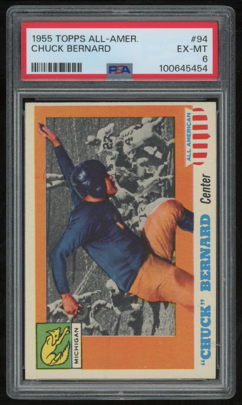 CHUCK BERNARD 1955 TOPPS ALL-AMERICAN #94 PSA 6 | eBay