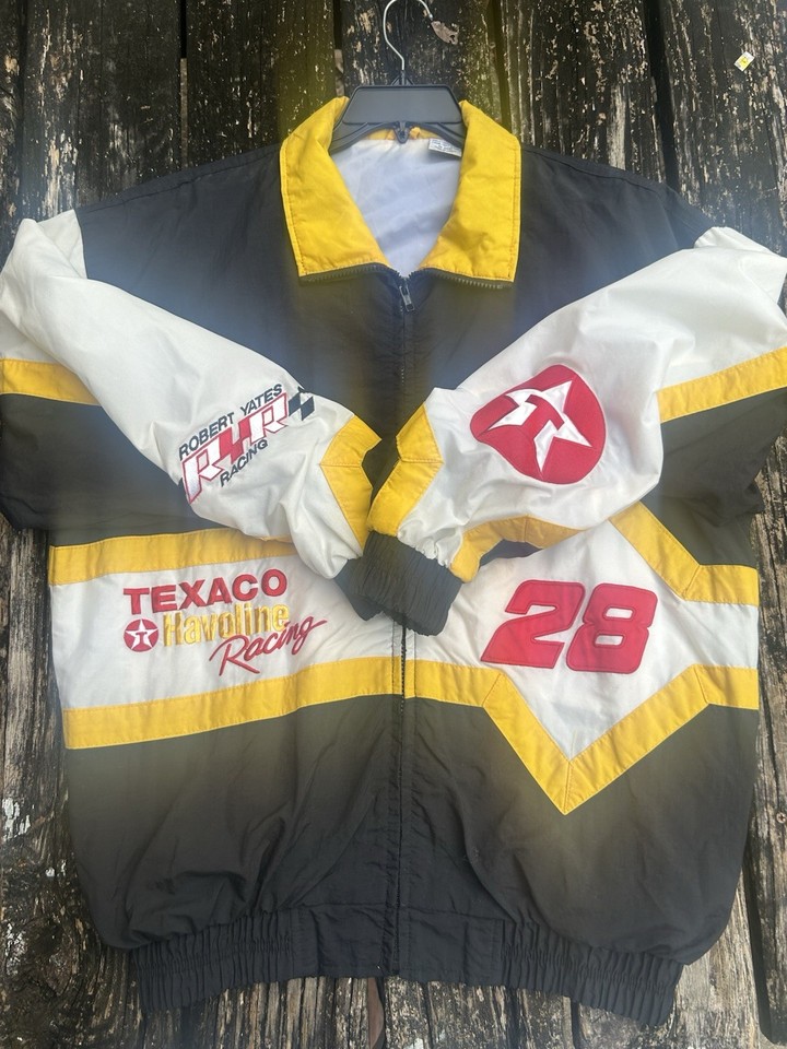 Vintage NASCAR Robert Yates Racing Texaco #28 Full Zip Embroidered Med ...