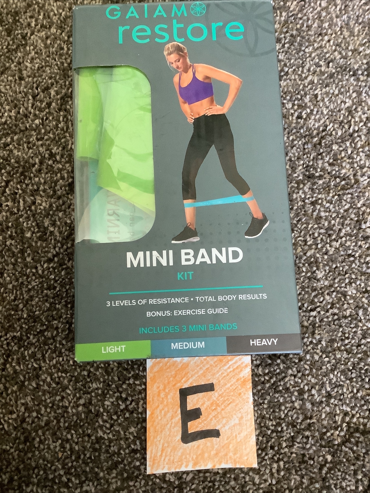 Gaiam Restore Mini Band Kit 3 Levels Resistance Total Body Results ...
