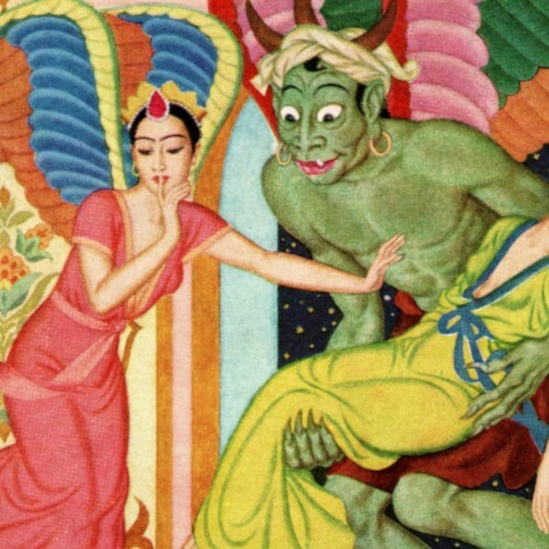Edmund Dulac - The Genii bringing Princess Badoura: Poster (11.7" x 16. ...