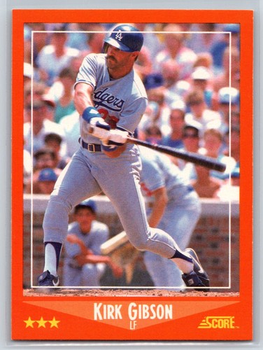 1988 Score Rookie & Traded Kirk Gibson Los Angeles Dodgers #10T | eBay