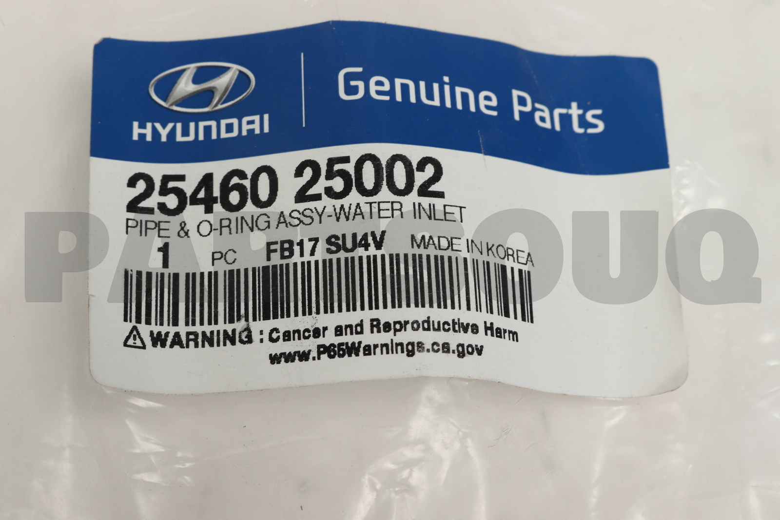 2546025002 Genuine Hyundai / KIA PIPE & O-RING ASSY-W/INLET | eBay
