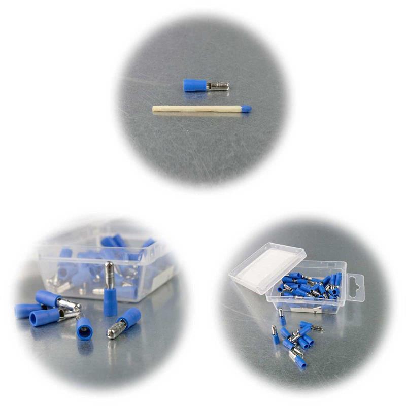 50 Stück Kabelschuhe im Set, Rundsteckverbinder Stecker/Kupplung ...