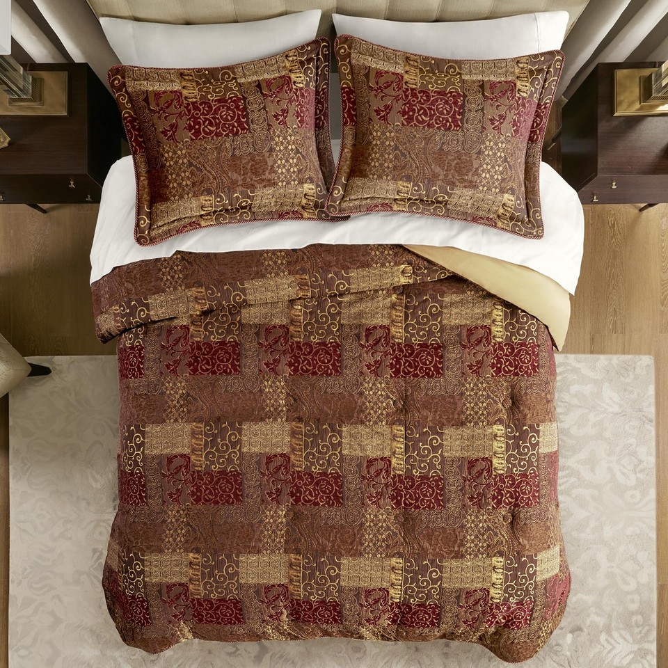 Croscill Galleria 4 Piece Jacquard Oversized Comforter Set, Luxury Traditiona... | eBay