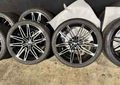 19" Gloss Black Machined M Style Wheels 5x120 Rims Tires BMW 2 3 4 5 M2 ...