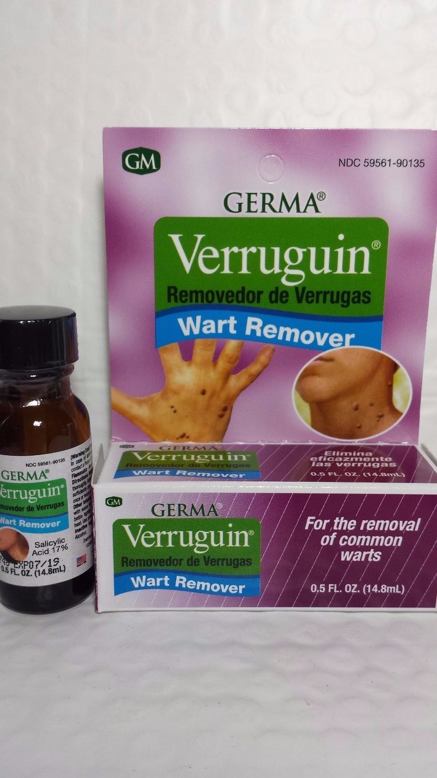 WART REMOVER GERMA VERRUGUIN REMOVEDOR DE VERRUGAS 0.5 FL OZ 01/2028 ...