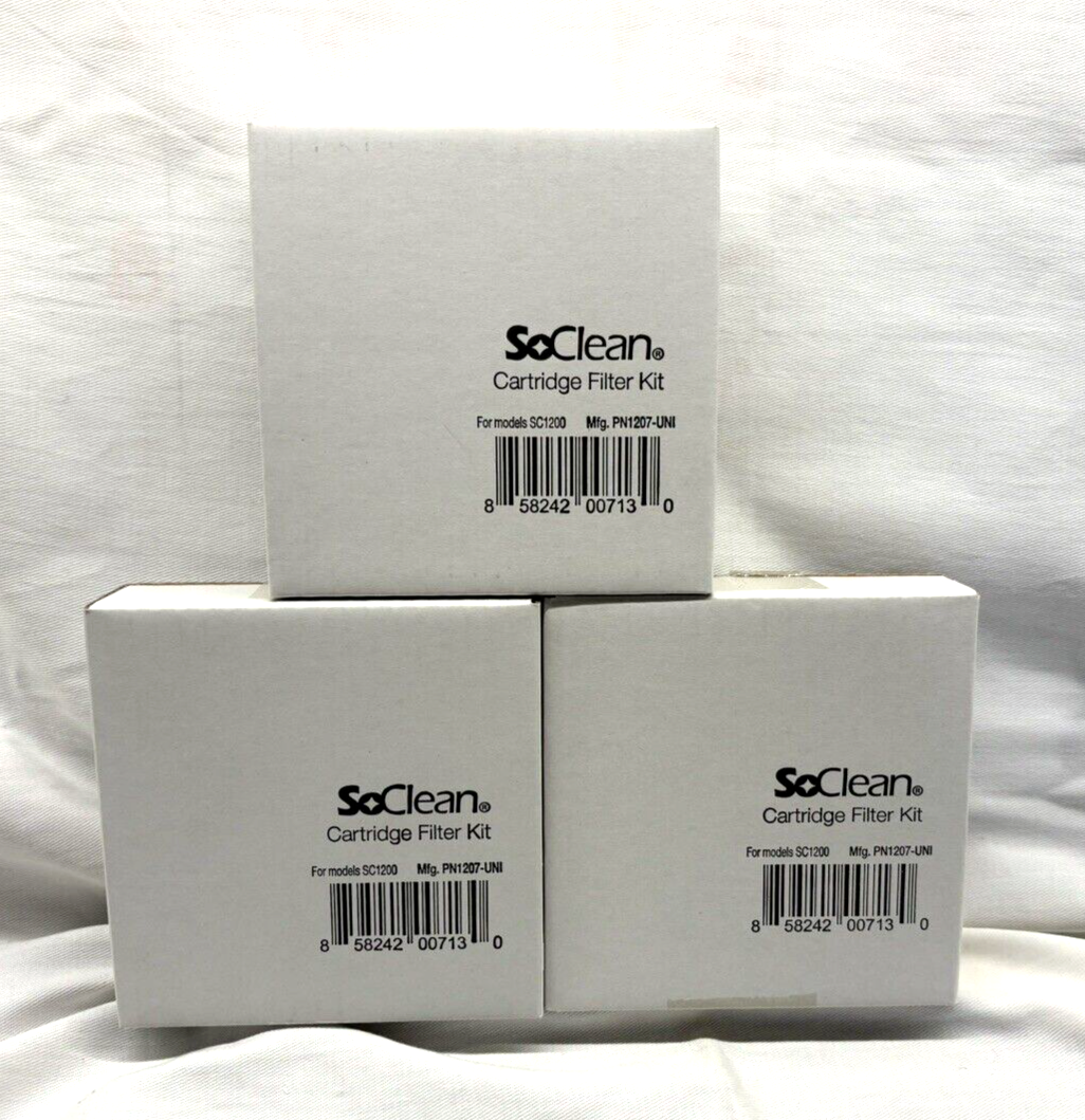 3 SoClean Replacement Cartridge Filter Kits PN1207-UNI for Model SC1200 ...