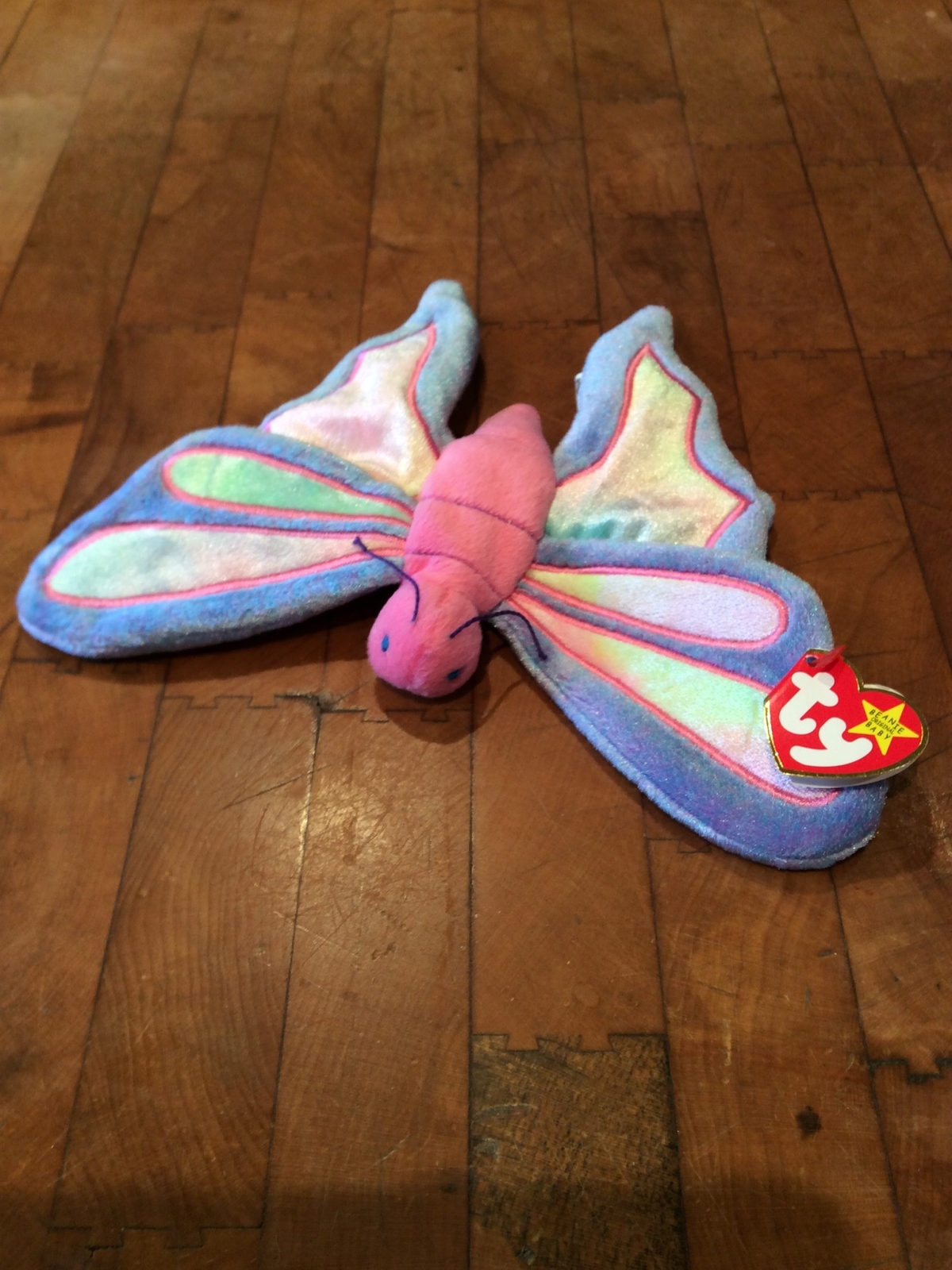 Flitter TY Beanie Baby 1999 Butterfly Beanie Babies, Blue Pink Green ...