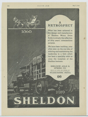 1919 Sheldon Axle & Spring Co. Ad: Since1868 - Wilkes-Barre ...