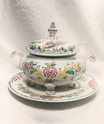 Anfora Agueda Made in Portugal Hand Painted Soup Tureen W/ Underplate ...