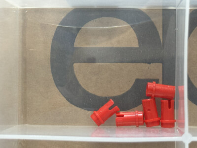LEGO Parts - Red Technic, Pin 1/2 with Friction Ridges - No 89678 - QTY ...