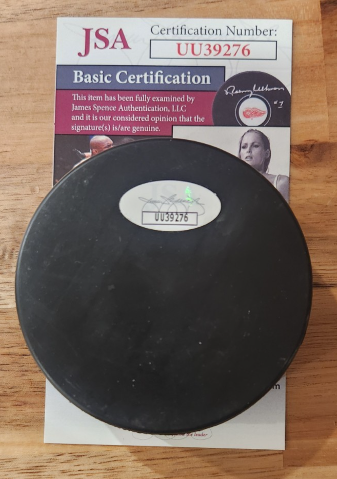 Dustin Byfuglien Signed Puck w JSA COA #UU39276 Winnipeg Jets Chicago ...