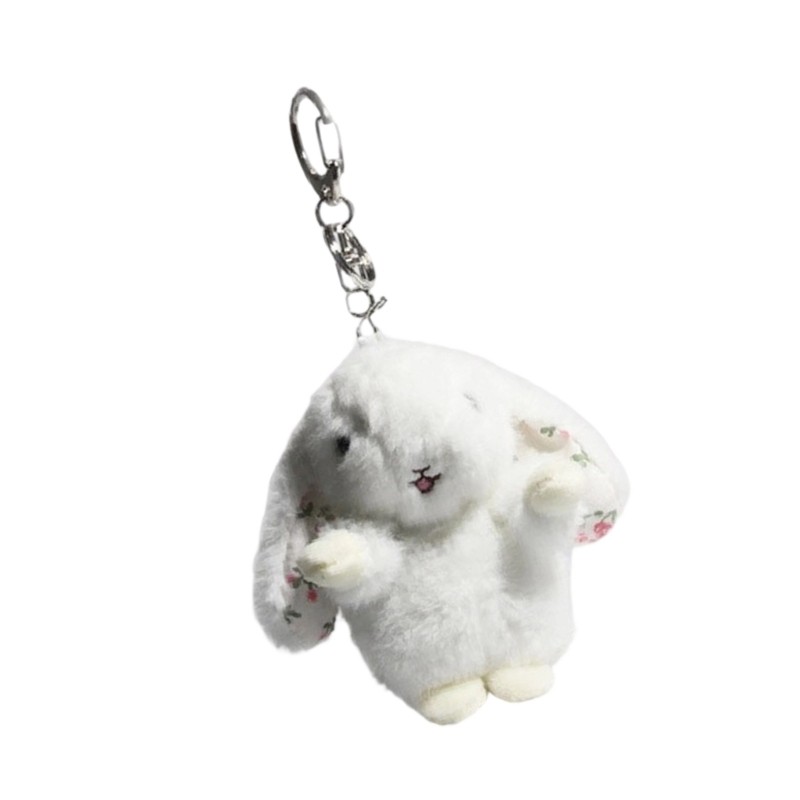 Cute Cartoon Rabbit Figure Bag Charm PP Cotton Texture Rabbit Hanging ...
